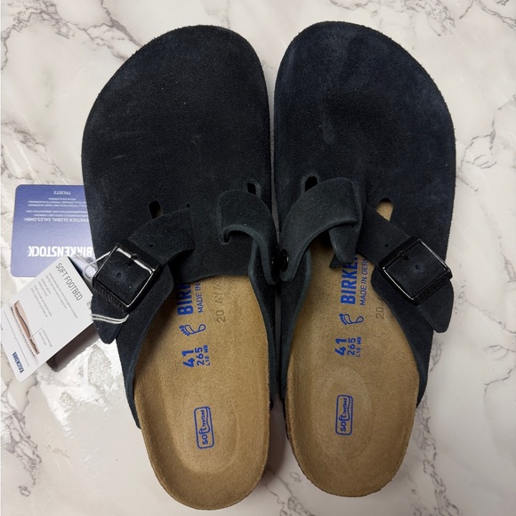 Birkenstock | Shoes | Birkenstock Boston Bs Black Eu Size 4 Dark Suede ...